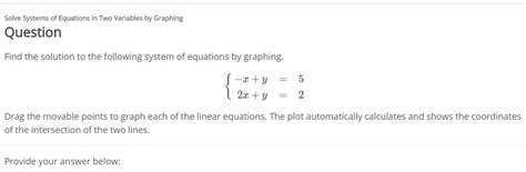 Solved Solve Systems Of Equations In Two Variables By Chegg