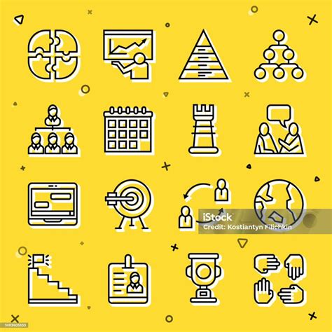 라인 프로젝트 팀 베이스 지구 지구본 앉아서 말하는 두 남자 피라미드 차트 인포그래픽 달력 계층 구조 조직도 퍼즐 조각 및