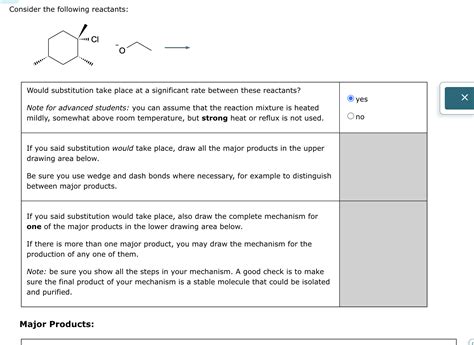 solved consider the following reactants major products
