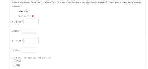 Solved Find The Composite Functions Fg ﻿and Gf ﻿what
