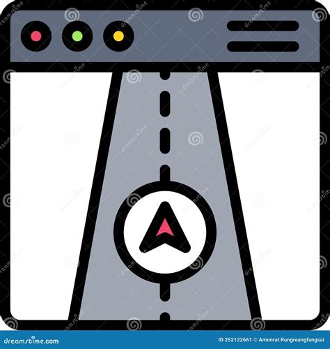 Road Map Application Icon Location Map And Navigation Vector Stock