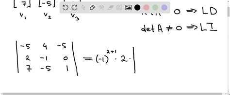 solved use determinants to decide if the set of vectors is linearly