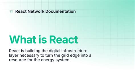 What Is React React Network Documentation