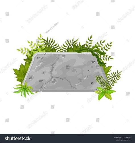 Stone Game Interface Ui Game Button Stock Vector Royalty Free