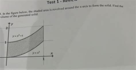 solved in the figure below the shaded area is revolved