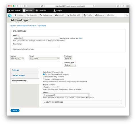 Creating And Editing Import Feeds Feeds Drupal Wiki Guide On
