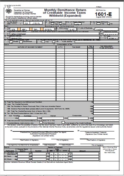Bir Form 1901 Philippin News Collections