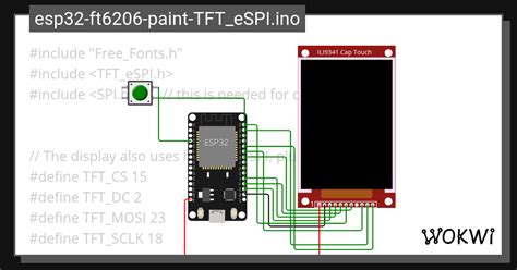 Esp32 Ili9341 Clock TFT ESPI Ino Copy Wokwi ESP32 STM32 Arduino Simulator