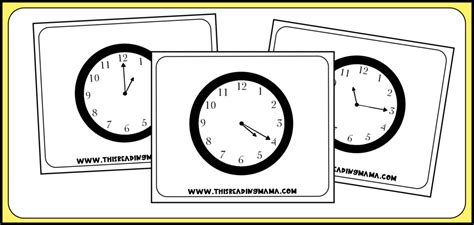 Analogue Clock Flashcards This Reading Mama