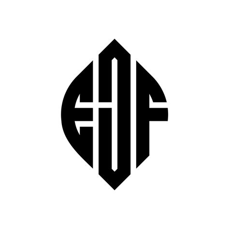 Diseño De Logotipo De Letra De Círculo Ejf Con Forma De Círculo Y