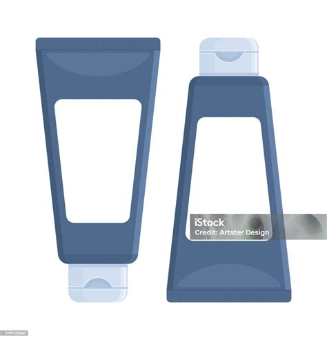 회색 화장품 튜브 세트 크림 로션 샴푸 젤 패키지 위생 스킨 케어 퍼스널 케어 제품 개념 흰색 배경에 고립 된 평면 벡터 그림 복사 공간이 있는 모형 0명에 대한 스톡 벡터