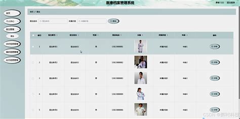 java计算机毕业设计医患档案管理系统（开题报告 源码 论文） csdn博客
