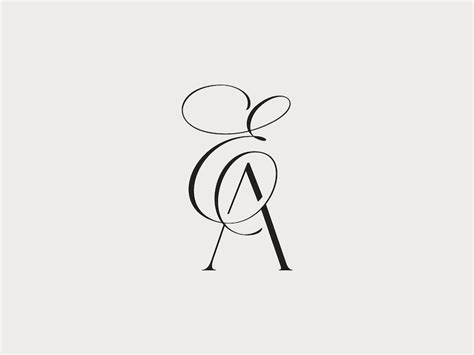 Premade Ea Initials Monogram Letter Svg Logo Personal Branding Wedding Couple Editable