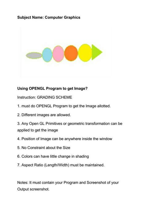 Solved Subject Name Computer Graphics Using Opengl Program Chegg