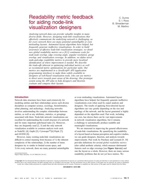 PDF Readability Metric Feedback For Aiding Node Link Visualization Designers