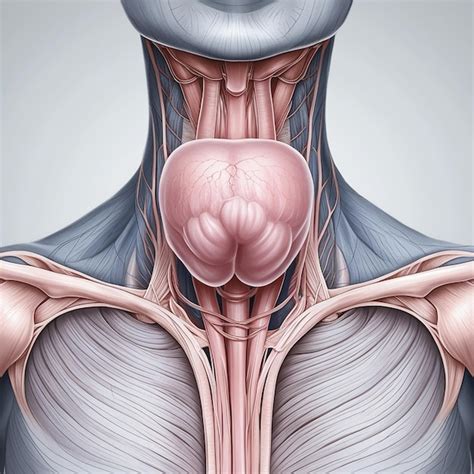 Pictures Of Swollen Thyroid Gland In Neck Premium Ai Generated Image