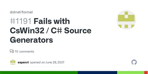 fails with cswin32 c source generators · issue 1191 · dotnet format