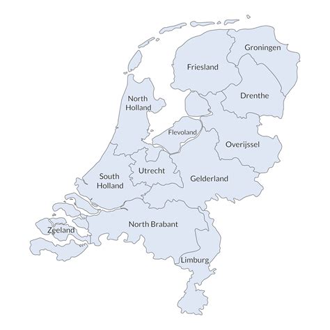 Netherlands Map Map Of Holland In Administrative Regions 33235270 Png