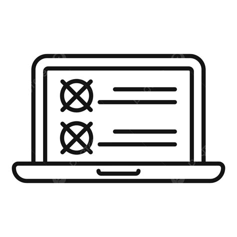 Laptop Outline Clipart Vector Laptop Assignment Icon Outline Vector Assignment Review Terms