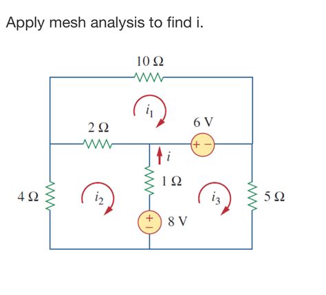 Apply Mesh Analysis To Find I StudyX