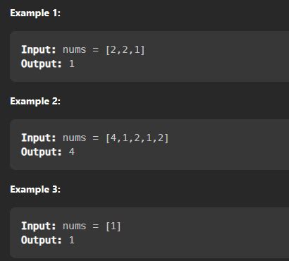 Single Number LeetCode C