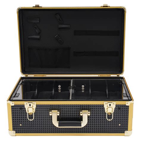 Barber Tool Box Carrying Case Organizer With Locks And Keys New