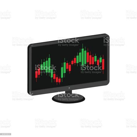 촛대 트레이딩 차트 주식 시장 기호를 표시 합니다 평면 아이소메트릭 아이콘입니다 웹 디자인 Ui 모바일 애플 리 케이 션