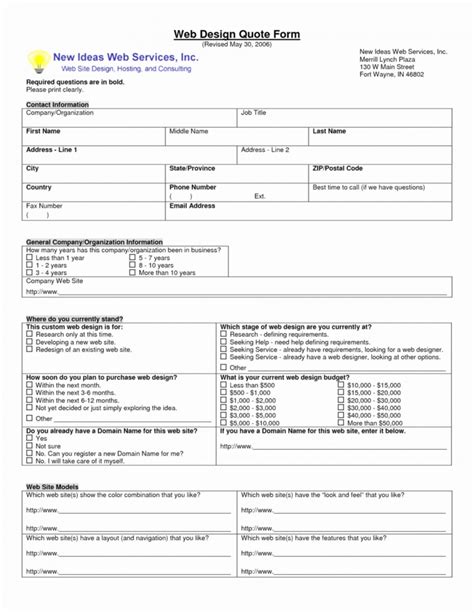 Free Website Design Quotation Template Proposal Lovely Graphic Design Freelance Quotation