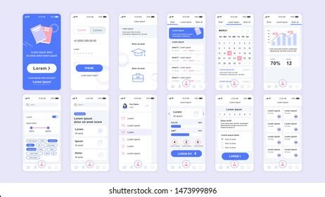 Set Ui Ux Gui Screens Delivery Stock Vector Royalty Free 1371569126 Shutterstock
