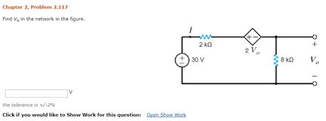 Solved Chapter 2 Problem 2 117 Find Vo In The Network In Chegg Com