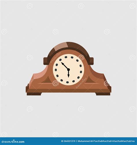 Antique Clock Icon Antique Flat Style Vector Stock Vector