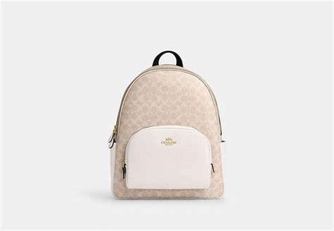 Coach Large Court Backpack In Signature Canvas In Black Lyst
