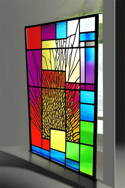 Modern Art Sunlit Stained Glass Effect In Highgloss Acrylic Glass