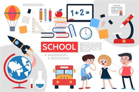 교육 인포 그래픽 설정 무료 벡터