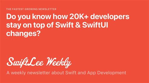 Swiftlee Weekly Free Newsletter Swiftlee