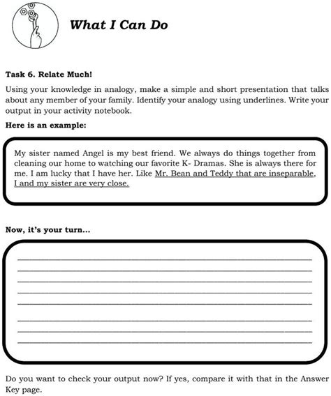 Task 6 Relate Much Using Your Knowledge In Analogy Make A Simple And