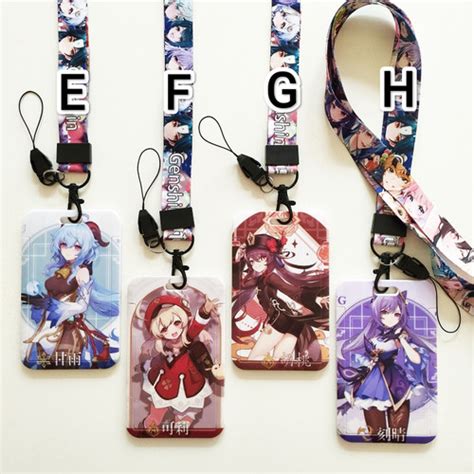 Jual Genshin Impact Card Holder Lanyard 5 Klee Hu Tao Keqing Name Tag E Ganyu Jakarta