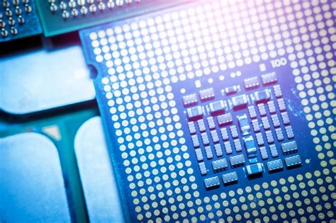 Premium Photo Blue Computer Cpu Modern Technology Concepts
