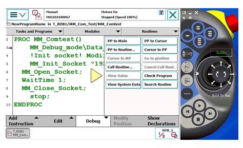 Set Up Standard Interface Communication With Abb Robotware