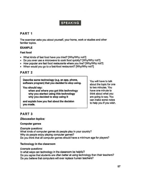 Test 4 Speaking Pdf