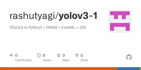 Github Rashutyagiyolov3 1 Yolov3 In Pytorch Onnx Coreml Ios