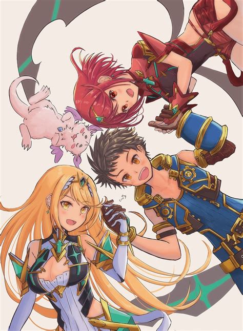 Pyra Mythra Rex And Azurda Xenoblade Chronicles And 1 More Drawn