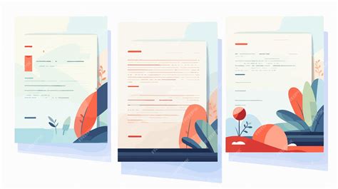 Modern Document Pages Design Concept Vector Illustration Premium Ai