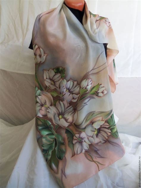 Шарф батик Утренняя прохлада в интернет магазине на Ярмарке Мастеров Иваново доставка по