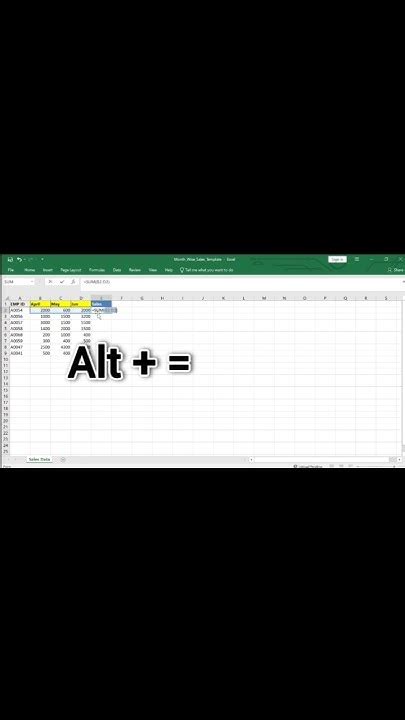 Alt से Autosum Magic Excel Shorts Exceltipsexceltricks Youtube