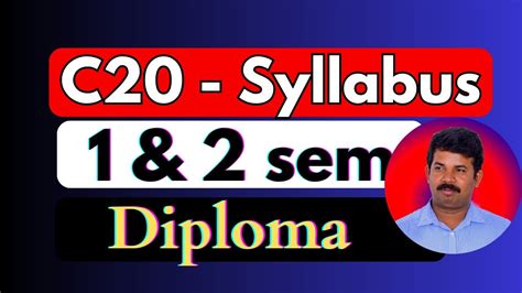 Diploma C20 First Year1 And 2 Sem Syllabus Full Details Youtube