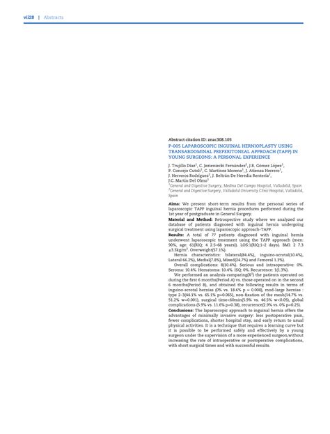 Pdf P 005 Laparoscopic Inguinal Hernioplasty Using Transabdominal