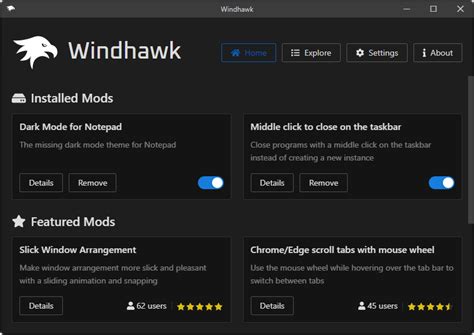 Windhawk The Customization Marketplace For Windows Programs Ramen
