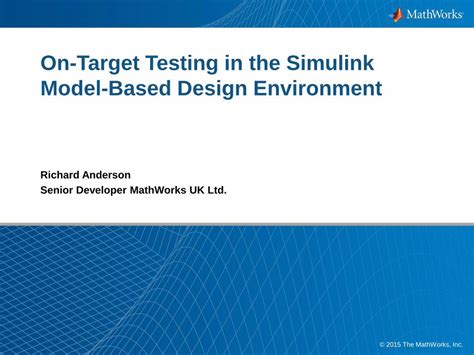 Pdf On Target Testing In The Simulink Model Based Design · Pdf