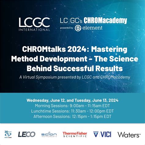 Chromtalks Methoddevelopment Chromatography Liquidchromatography Chromacademy